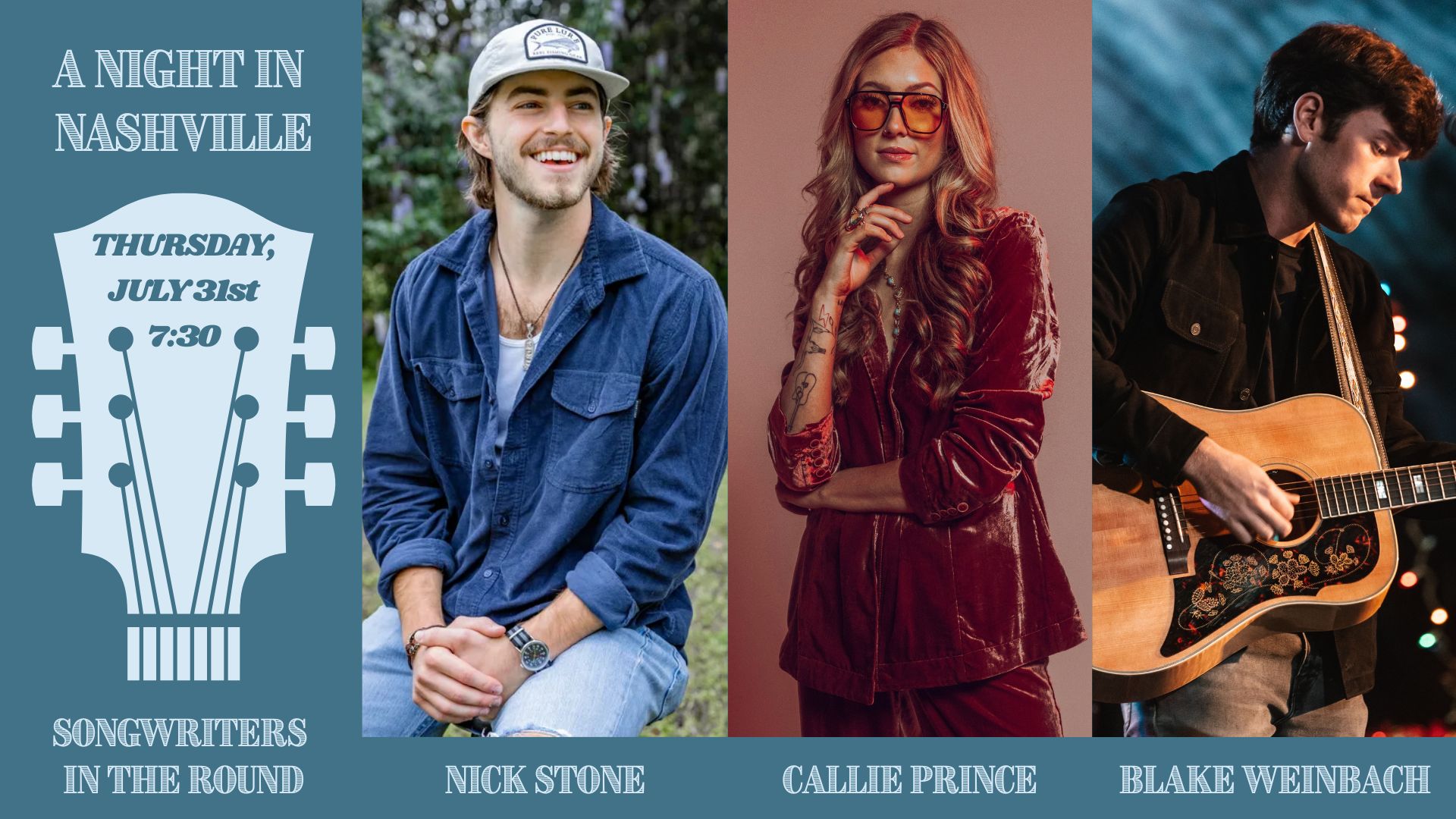 A Night in Nashville with Nick Stone, Callie Prince, and Blake Weinbach ...
